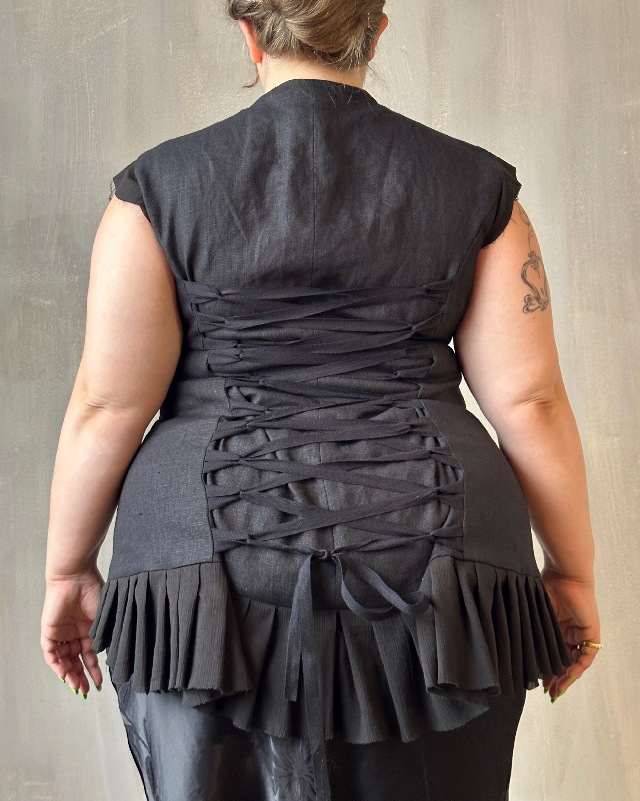 FW'24: Long Button-Front Tails Vest (Pre-Order)