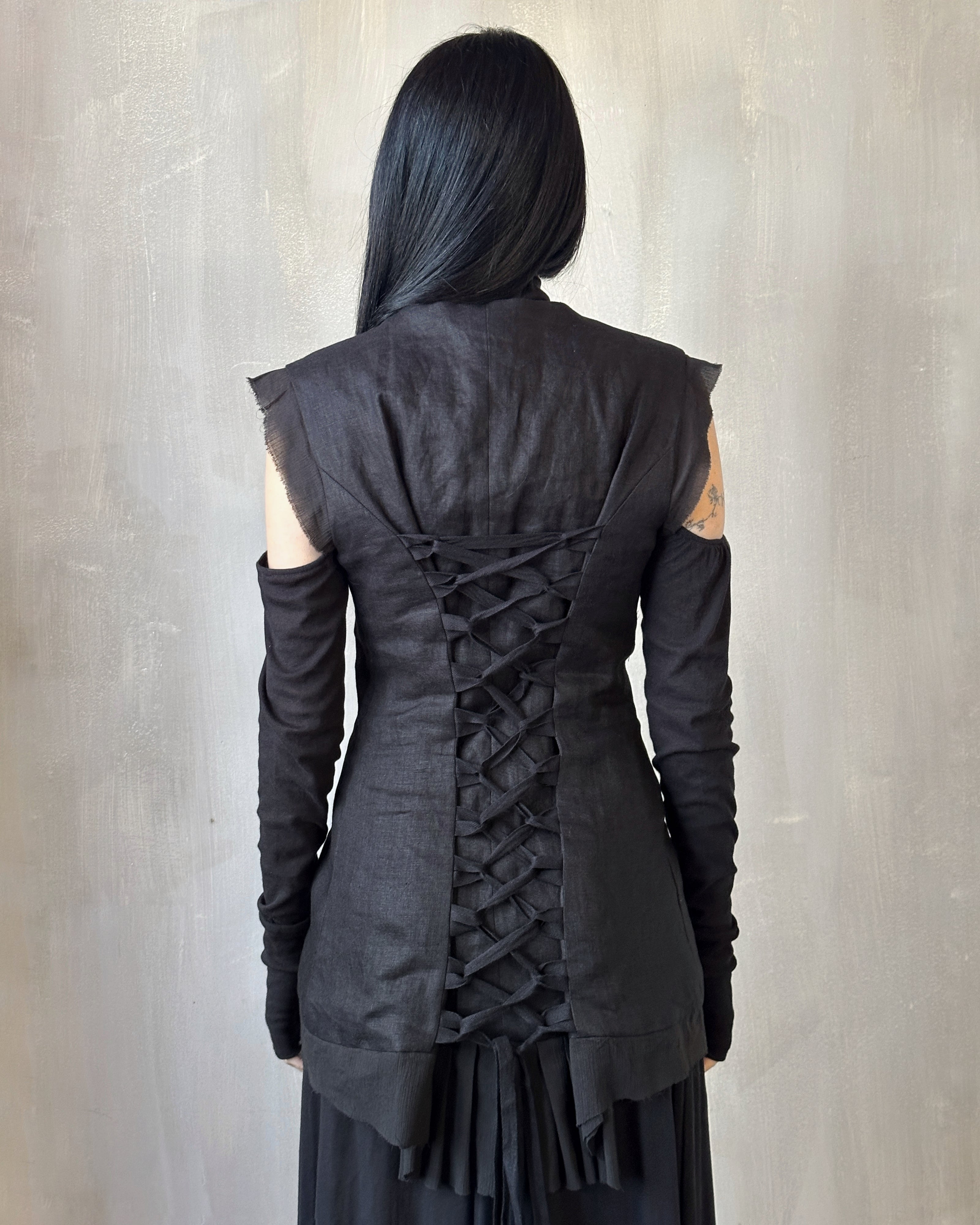 FW'24: Long Button-Front Tails Vest (Pre-Order)